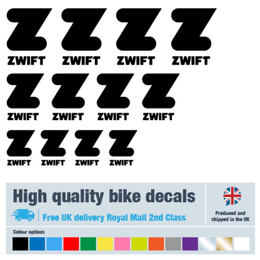 Zwift Bike Fork Decals / Labels / Stickers in Vinyl With Free - Etsy
