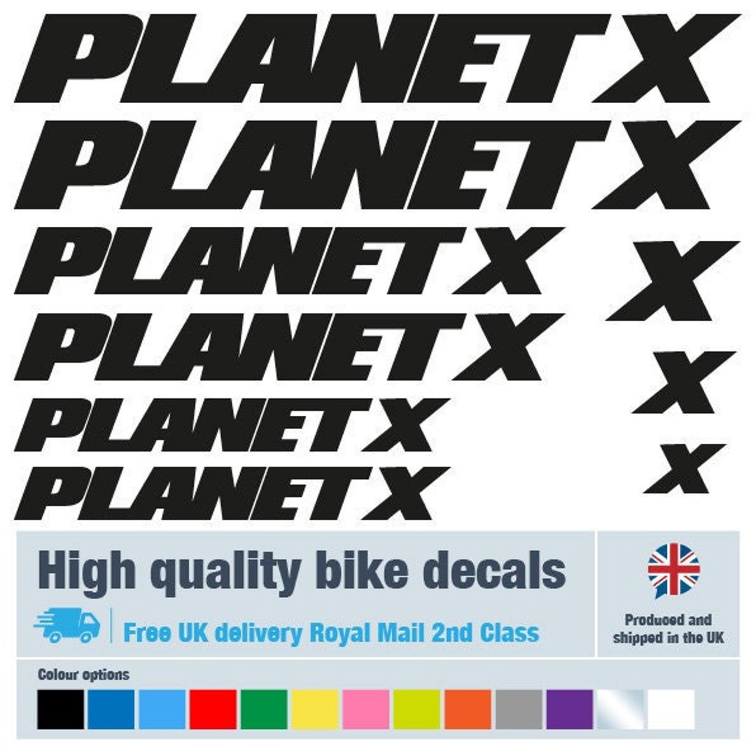 Planet X Bike Decals / Labels / Stickers in Vinyl With Free - Etsy