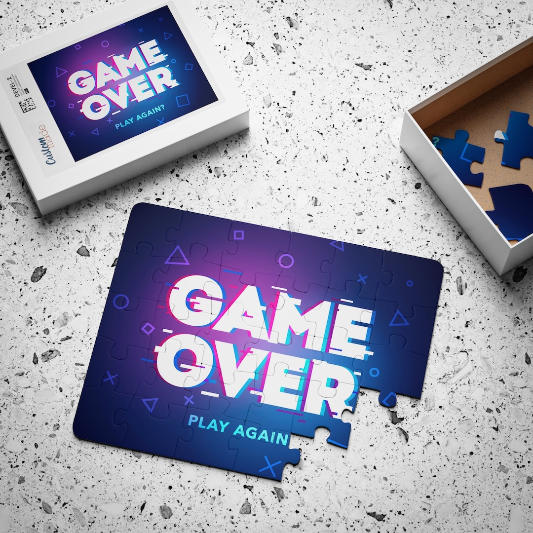 Gaming Puzzle, 30-pieces - Game Over - Play Again? - Etsy