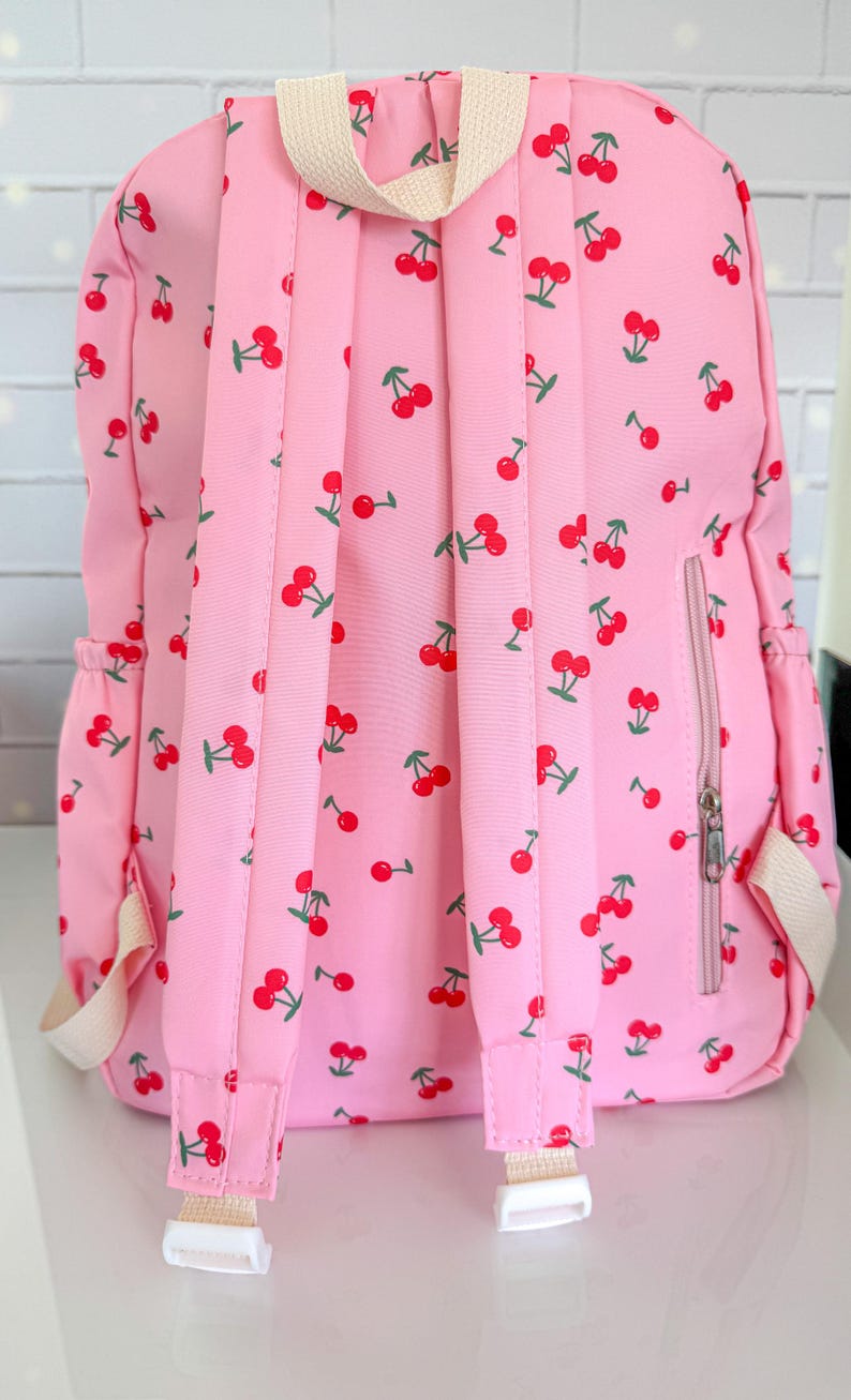 Cherry Pink Cherries Backpack Dance Mom Coquette Girls Trip Kawaii ...