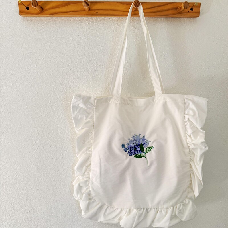 Ruffle Tote Bag - Etsy