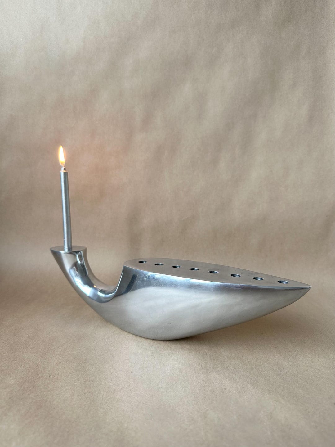 Nambe Illume Style Menorah/candle Holders - Etsy