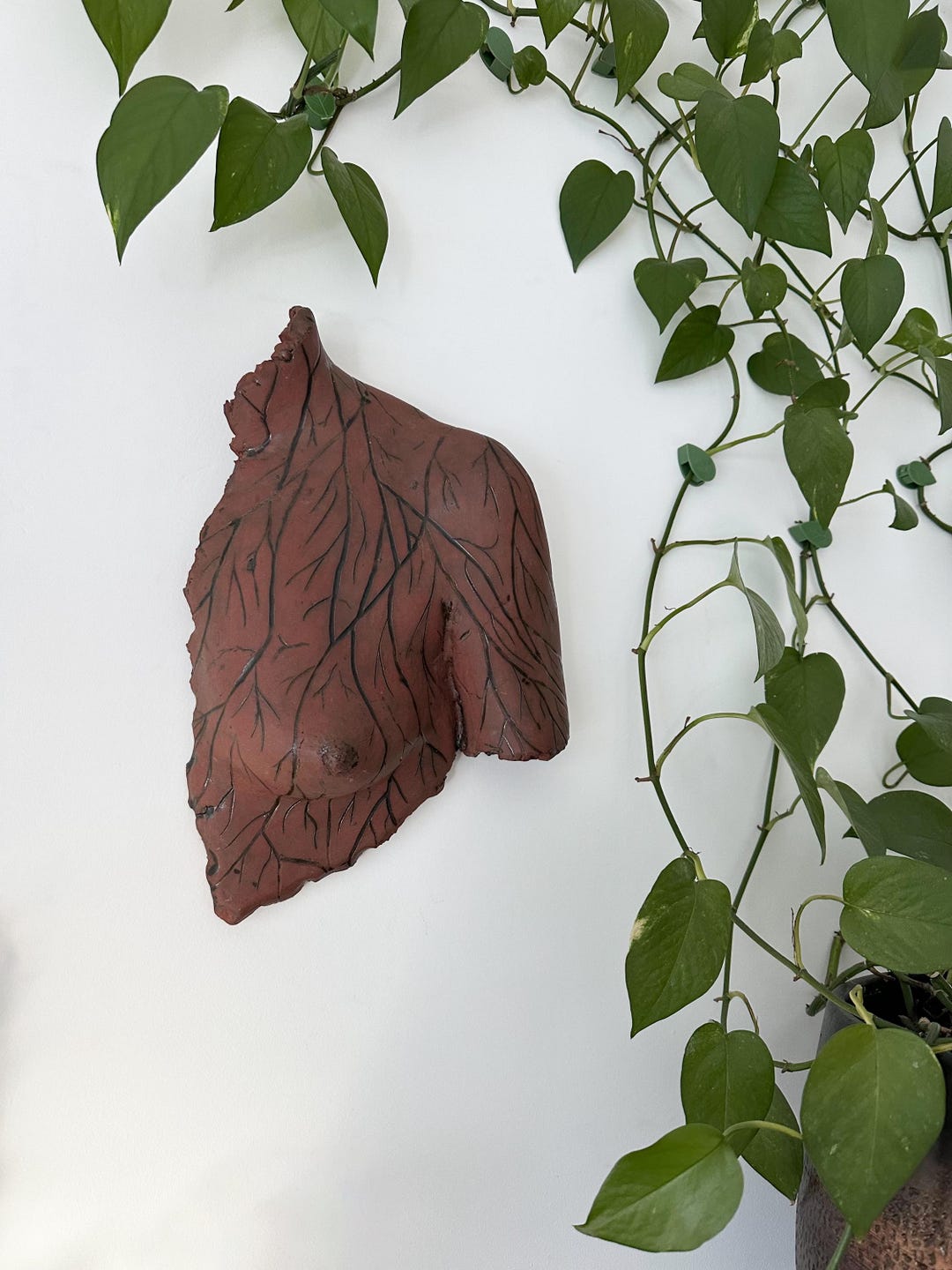 Hand Built Studio Pottery Female Chest Sculpture Wall Hanging - Etsy