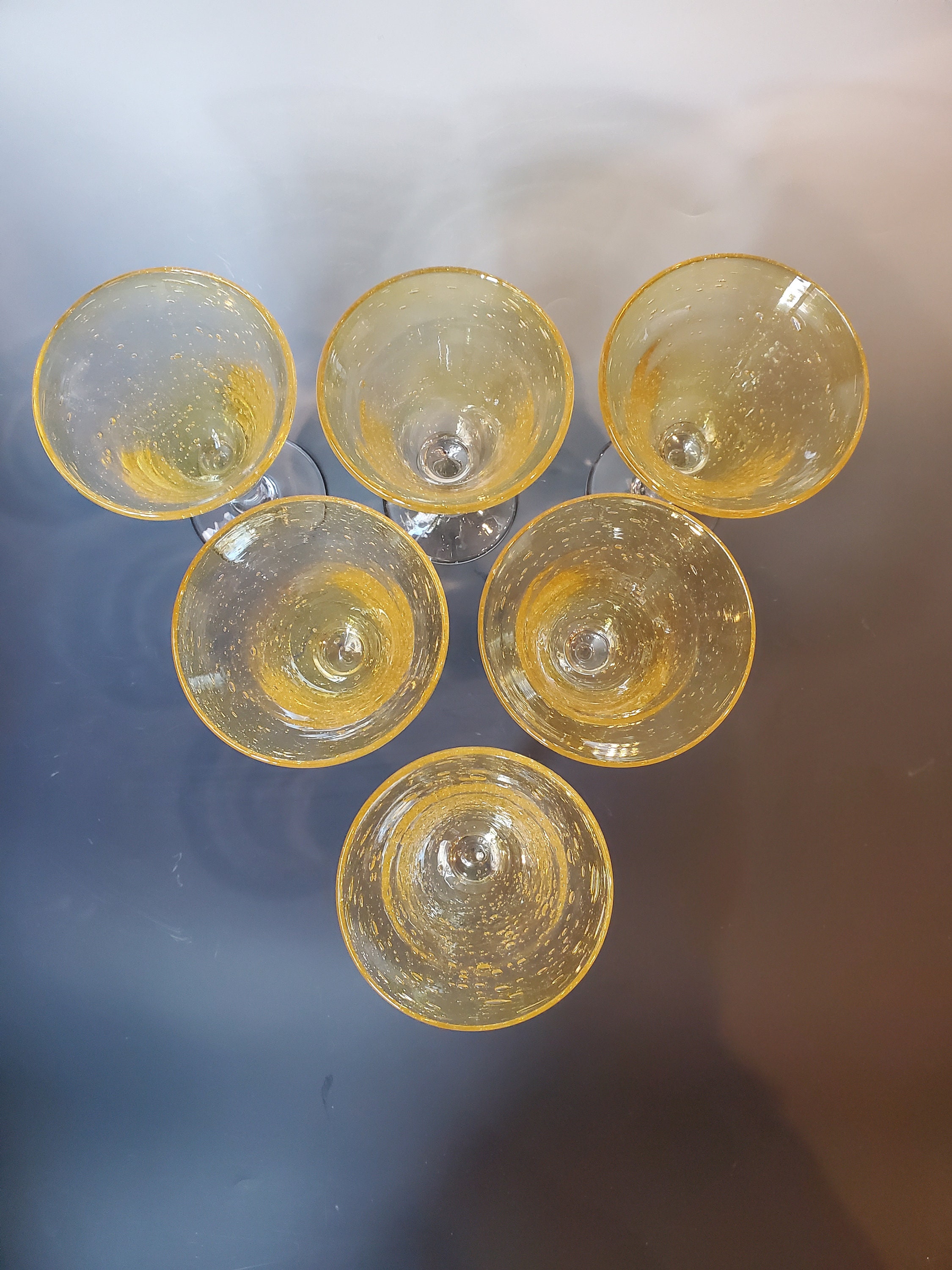 Artland Iris Amber Handblown Water/wine Glasses - Etsy