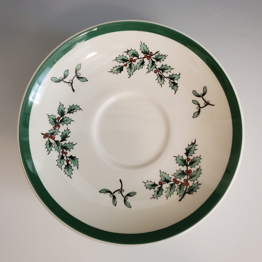 Vintage Spode Christmas Tree Pattern Saucers - Etsy