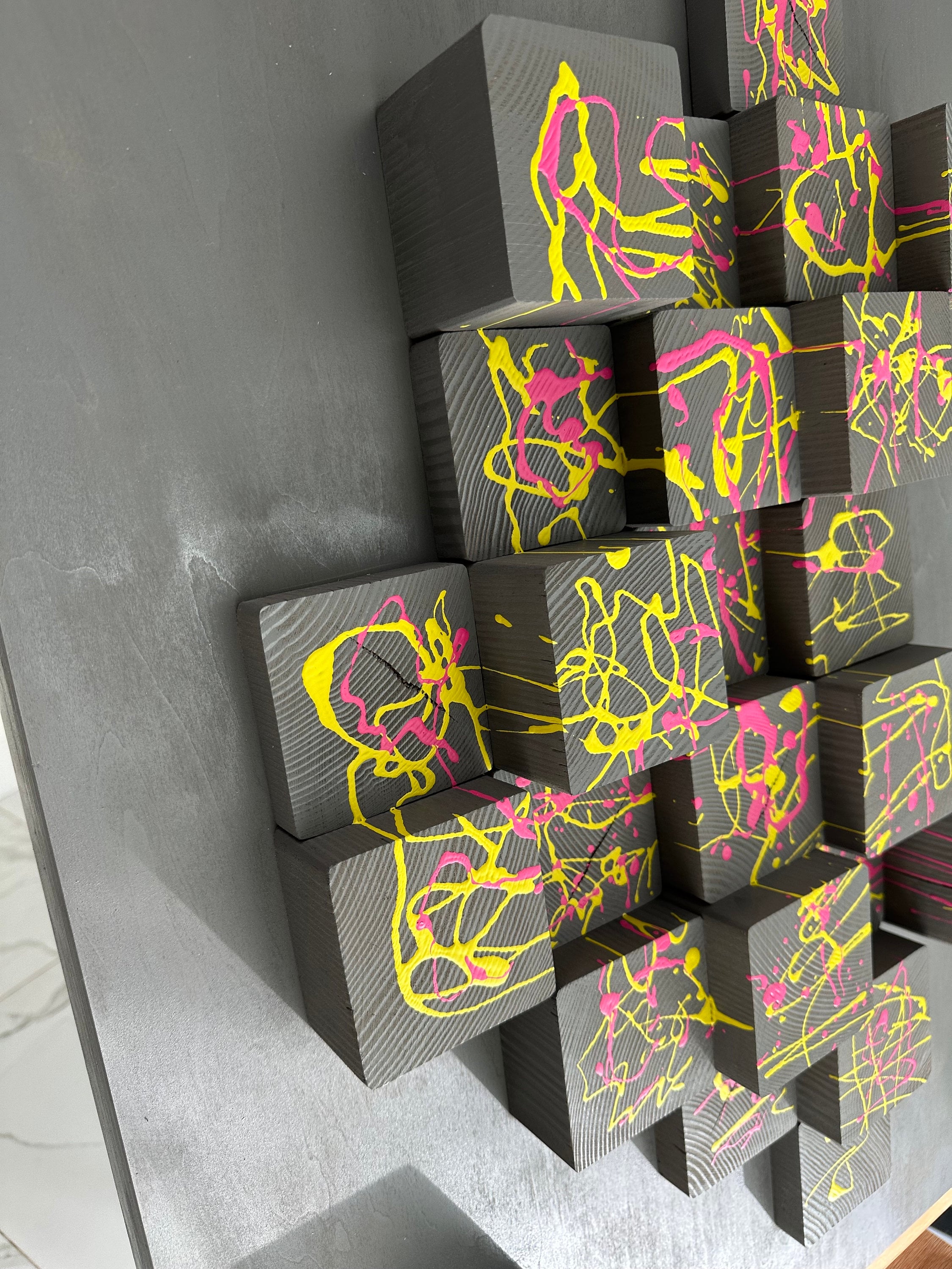 Modern Wood Wall 3D Art. Three-dimensional Sculpture. - Etsy