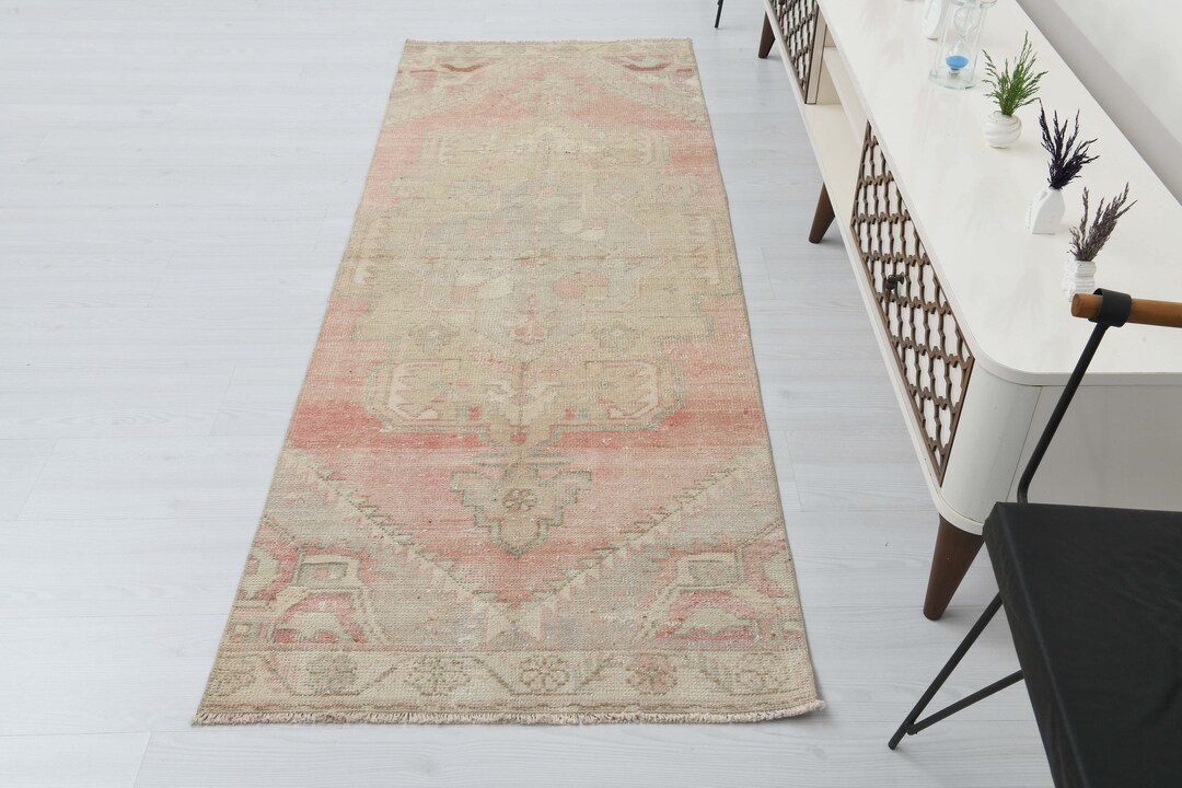 3x7 Rug,neutral Runner Rug,oushak Runner Rug,3x7 Runner Rug,vintage ...