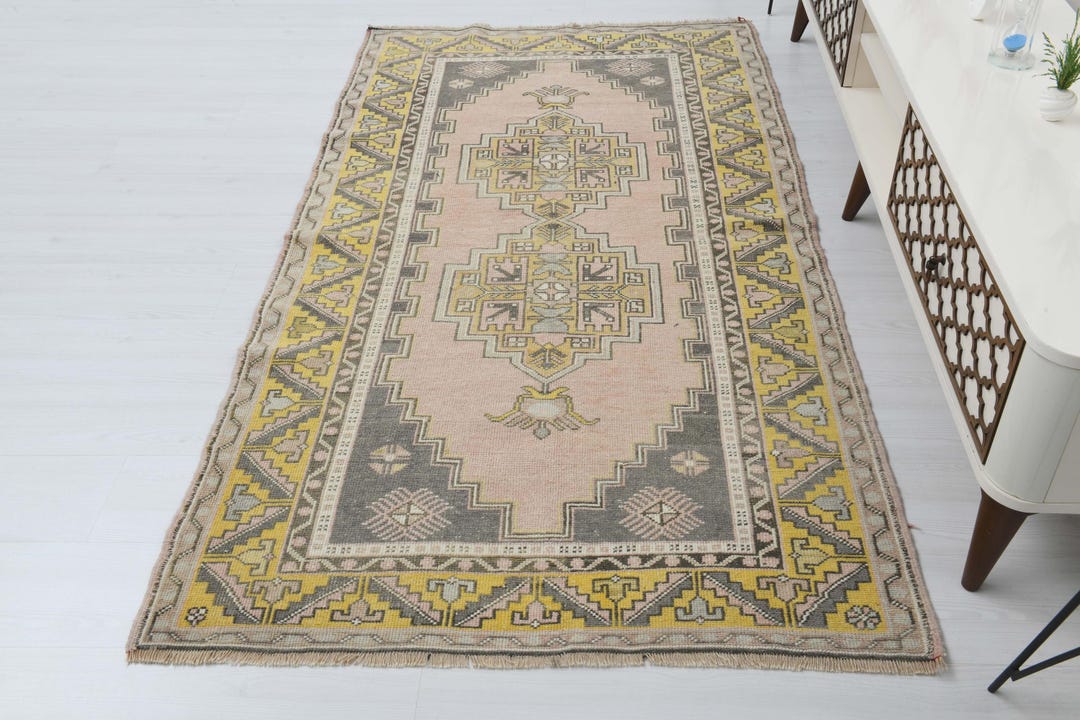 4x7 Rug,vintage Area Rug,oushak Area Rug,natural Rug,4x7 Oriental Rug ...