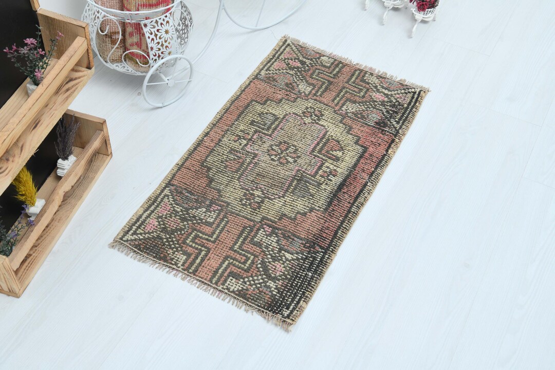 Bathroom Rug,2x3 Rug,small Rug,oushak Bath Rug,natural Rug,2x3 Vintage ...