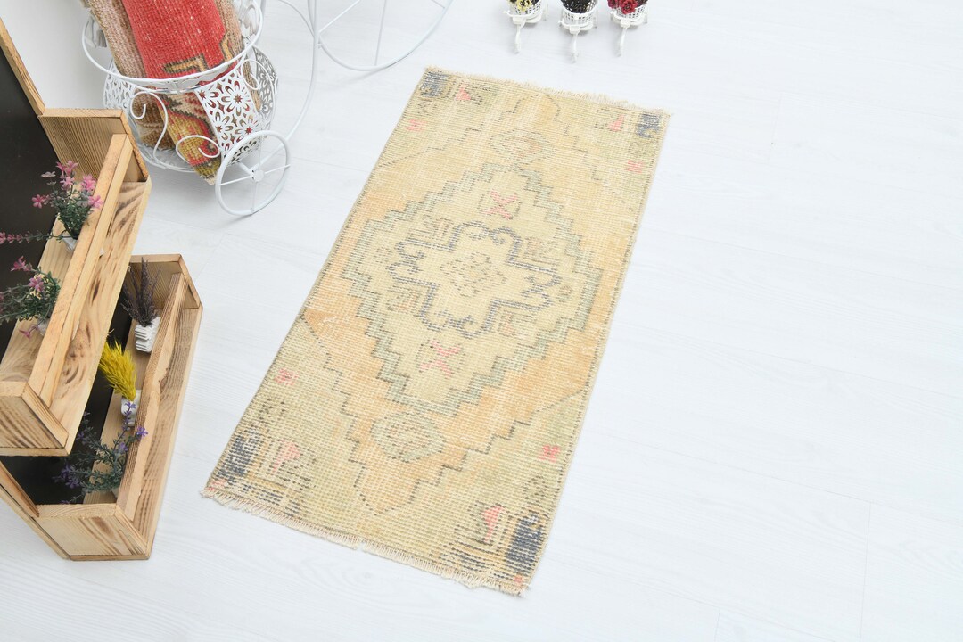 Bathroom Rug,2x3 Rug,small Rug,oushak Bath Rug,natural Rug,2x3 Vintage ...