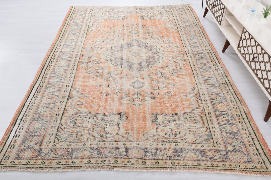 6x9 Area Rug,vintage Rug,6x9 Rug,oushak Area Rug,living Room Rug,6x9 ...