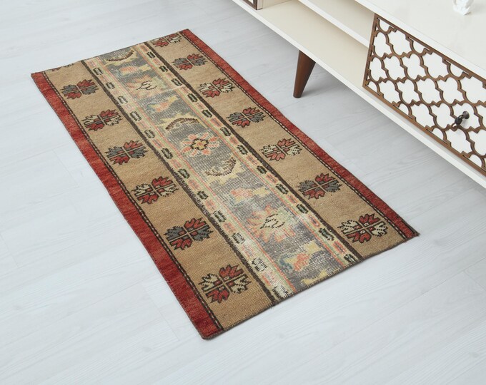 Bath Mat/ Bathroom Wool Rug/ 2x3/2x4/2x5/ Custom Runner Rug/ Beige Rug ...