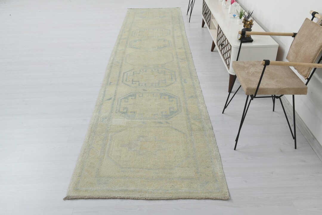 3x14 Runner Rug,oushak Runner,kitchen Runner,vintage Runner,handmade ...