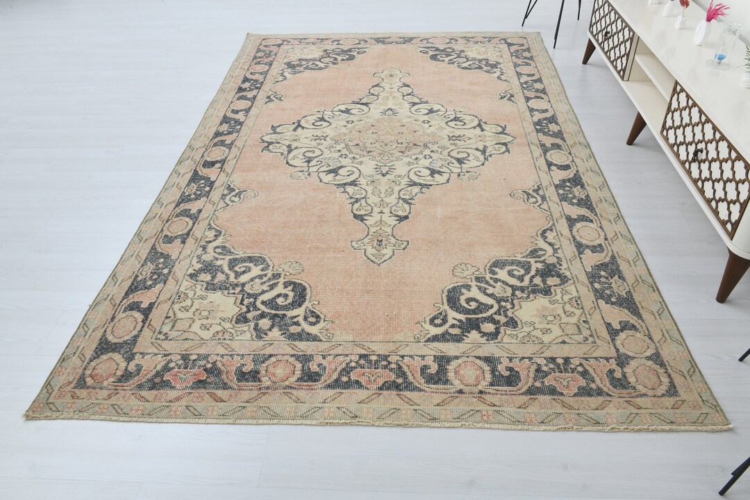 6x10 Rug,hand Woven Rug,rug,vintage Area Rug,oushak Rug 6x10,area Rug ...