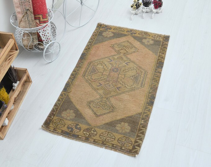 Vintage Bathroom Rug,oushak Bath Rug,2x3 Vintage Rug,2x3 Turkish Rug ...