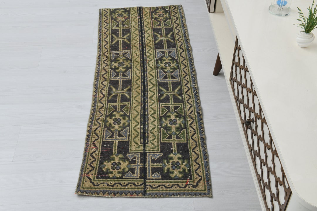 2x4,door Mat Turkish,door Mat Oushak,vintage Rug,2x4 Mini Rug,door Mat ...