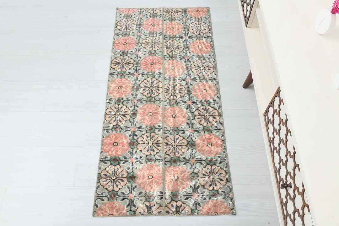 2x4 Vintage Rug,2x4 Turkish Rug,oushak Door Mat,vintage Mat Rug ...