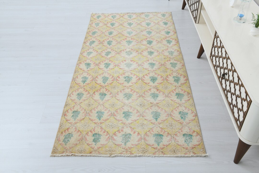 3x6 Turkish Rug,oushak Rug,living Room Rug,3x6 Rug,vintage Area Rug ...