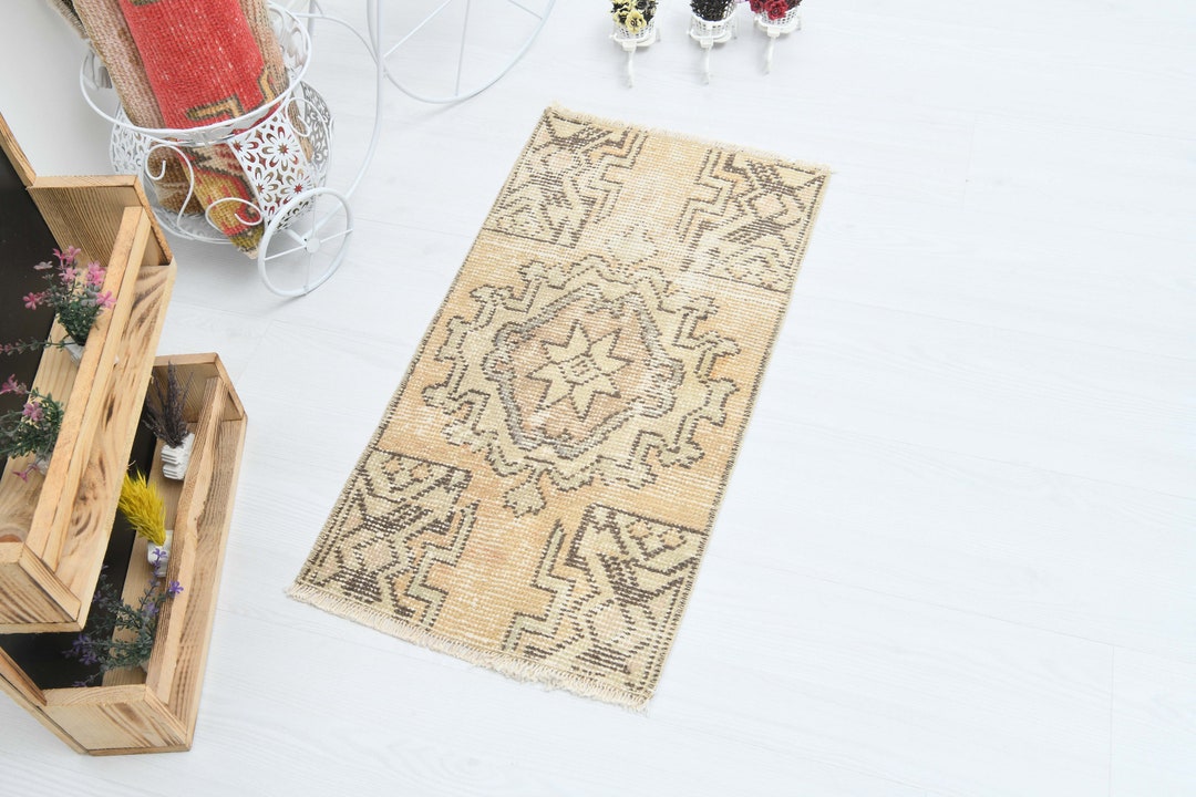 Turkish Bathroom Rug, Oushak Door Mat,turkish Bath Rug,gift Rug,small ...