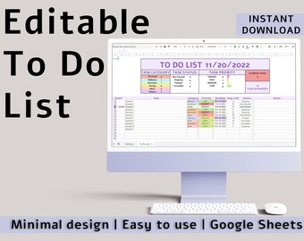 Editable Habit Tracker Google Sheets Template Digital - Etsy