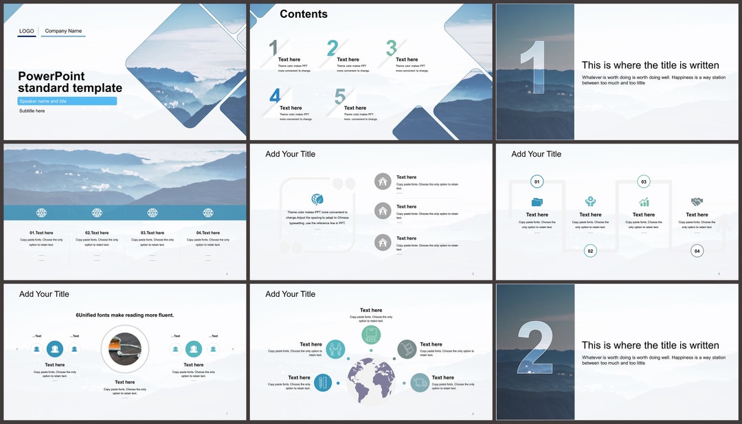 Minimal Modern Clean Business Powerpoint Template - Etsy