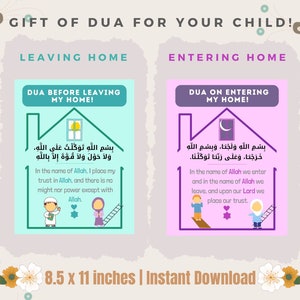 Dua for Home, Duas for Kids, Islamic Kids Wall Art, Islamic Nursery ...