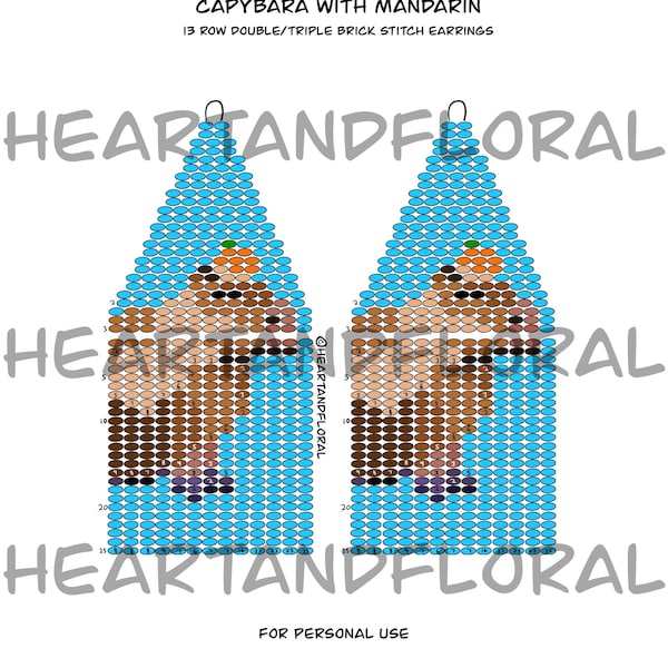 Capybara Bead Pattern - Etsy