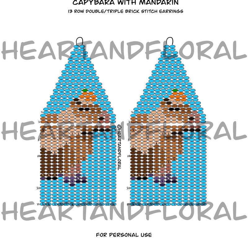 Capybara Bead Pattern - Etsy