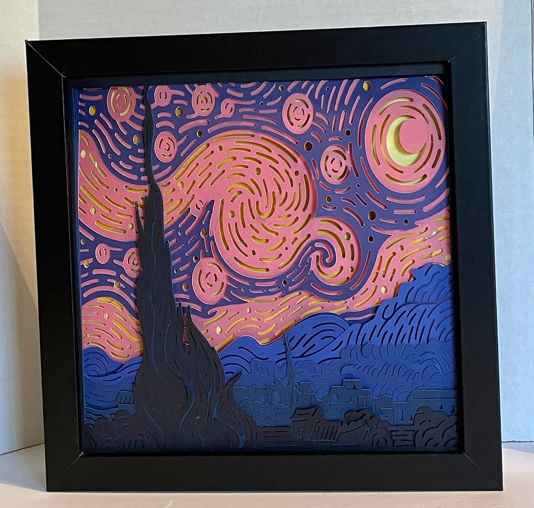 STARRY NIGHT Van Gogh Shadow Box - Etsy