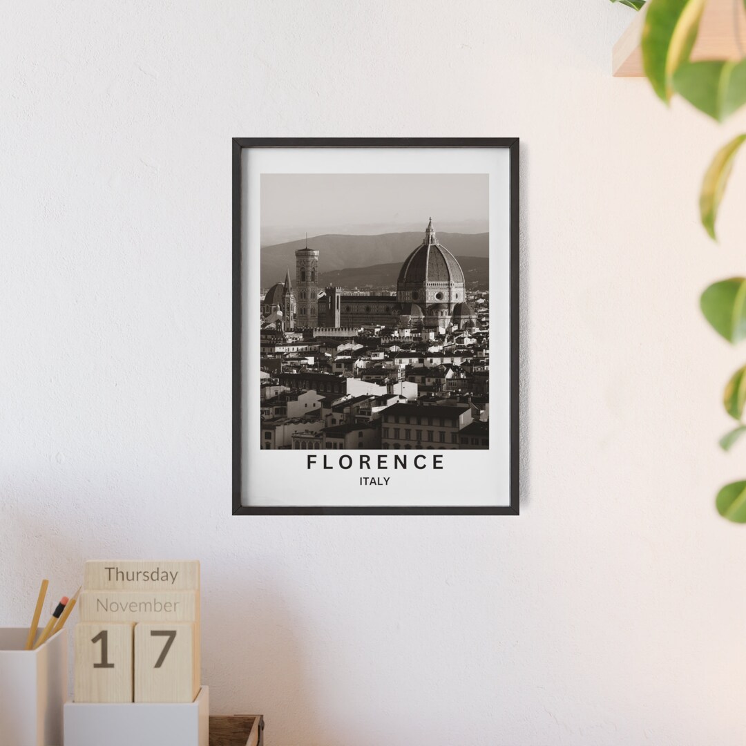 Florence Italy Travel Posters With Wooden Frame, Florence Home Decor ...