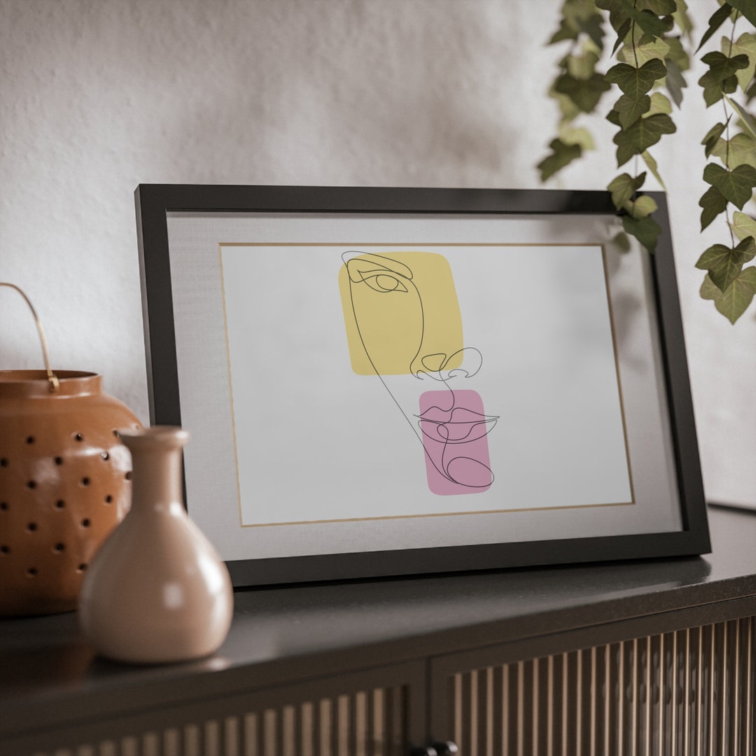 Framed Posters, Female Line Wall Art for Home Decor, Minimalist Women ...