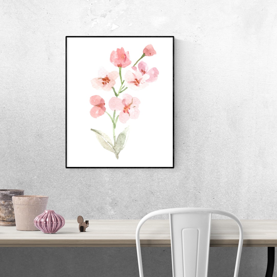 Watercolor Flower Wall Art, Floral Wall Art, Printable Wall Art, Floral ...
