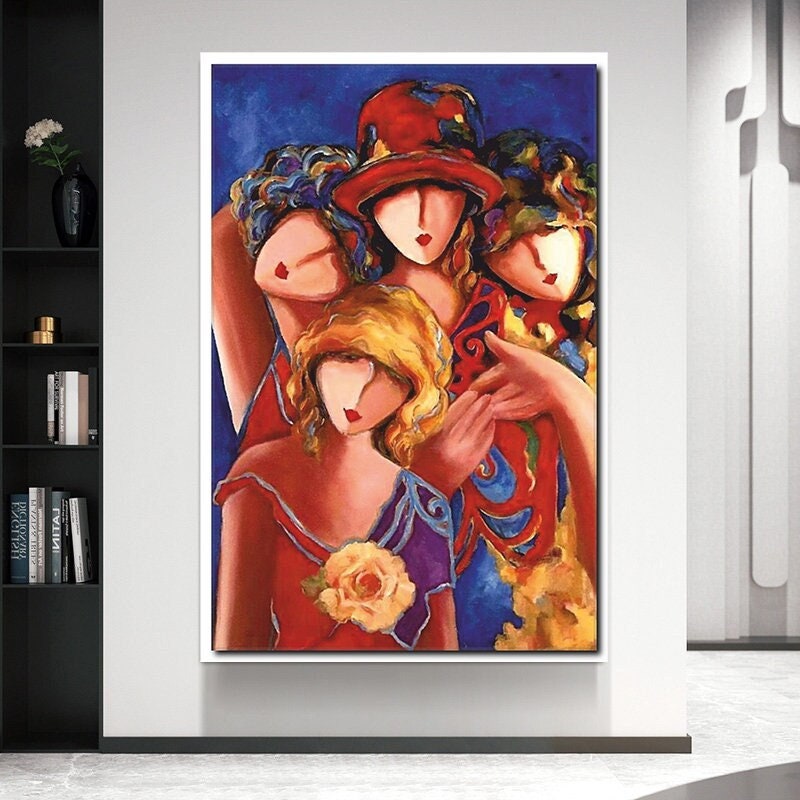 Abstract Art Woman Canvas Print Wall Painting Original Design - Etsy