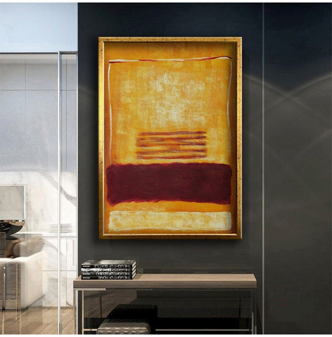Mark Rothko Wall Art Canvas, Gold Yellow and Red Mark Rothko, Rothko ...