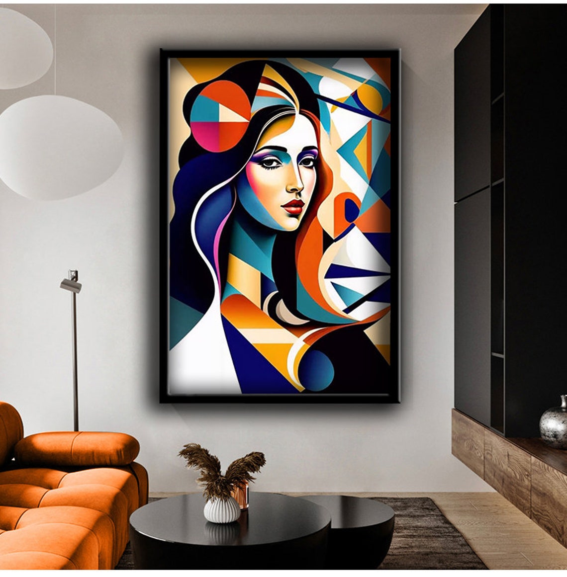 Colorful Woman Abstract Design Canvas Print Painting Wall Art - Etsy