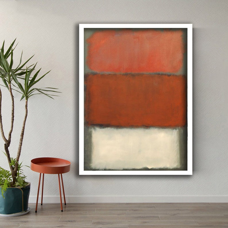Mark Rothko Wall Art Canvas, Red and White Mark Rothko, Rothko ...
