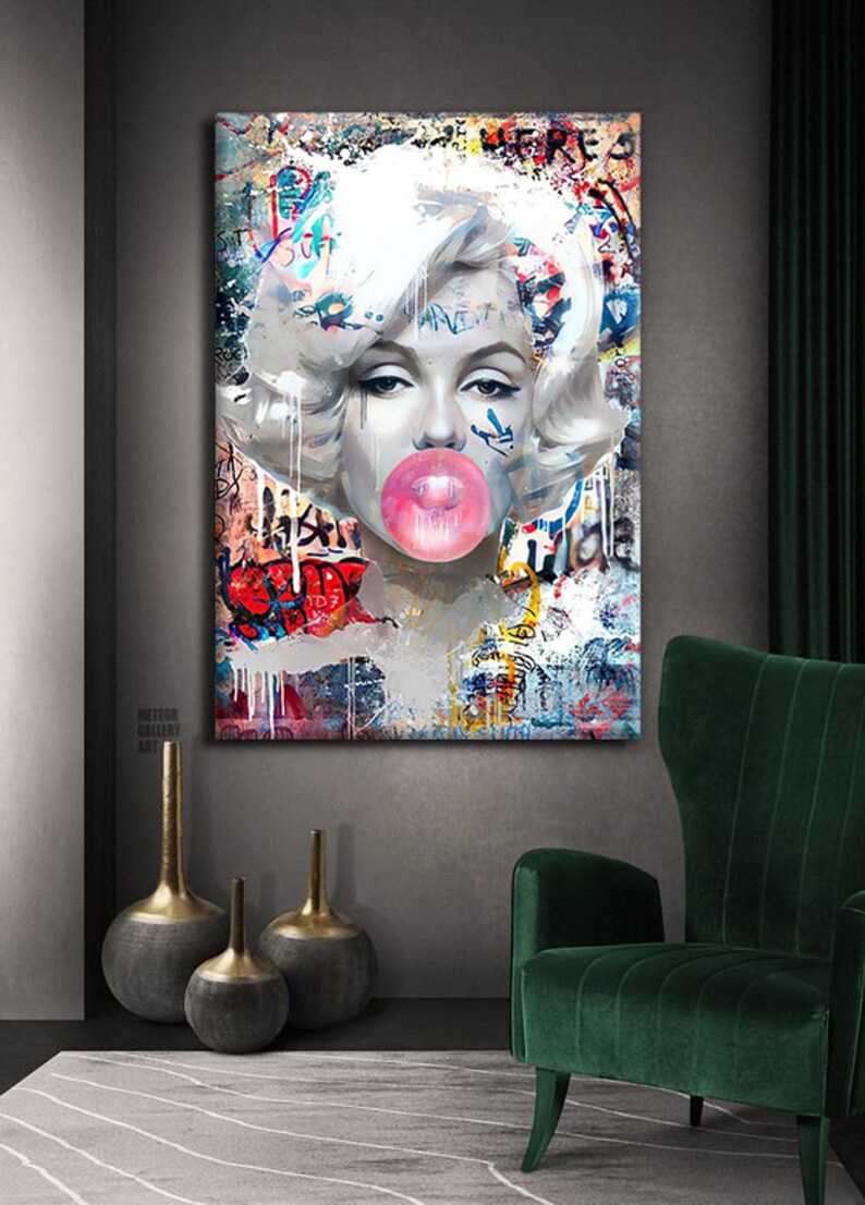 Marilyn Monroe Graffiti Color Canvas Print Wall Painting, Wall Art ...