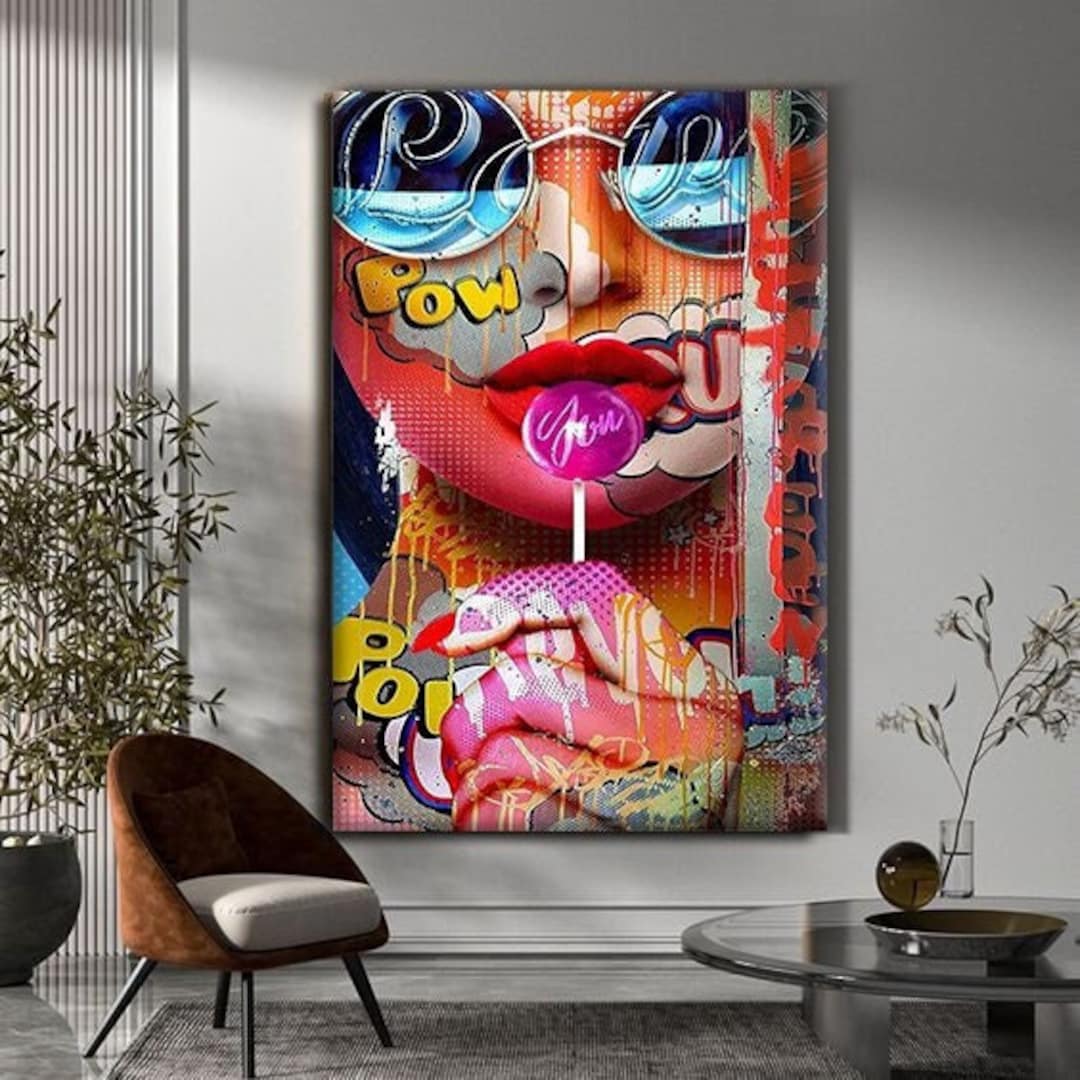 Pop Art Women Canvas Print Wall Painting, Wall Art Canvas, Canvas Print ...