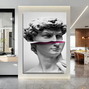 Roman Statue Canvas Painting, Wall Art Canvas, Canvas Print, Ready to ...