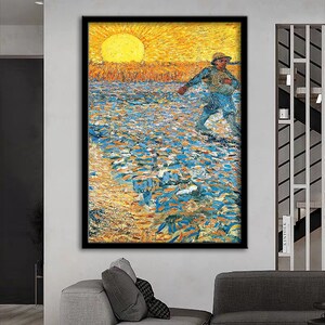 Vincent Van Gogh Field Worker at Sunset Canvas Painting Wall Decor ...