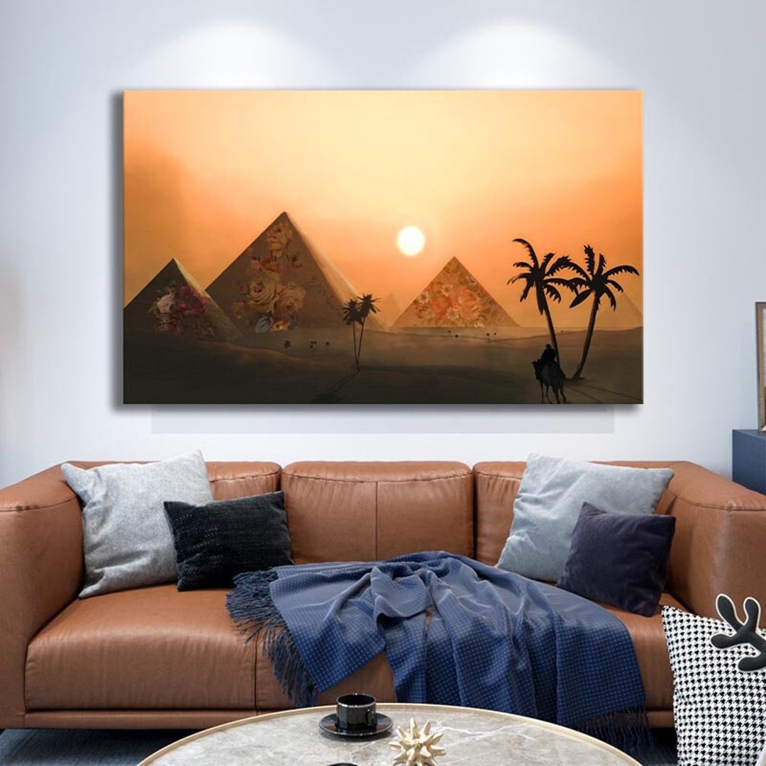 Surreal Egyptian Pyramid, Egyptian Pyramidvas Print, Wall Art Canvas ...