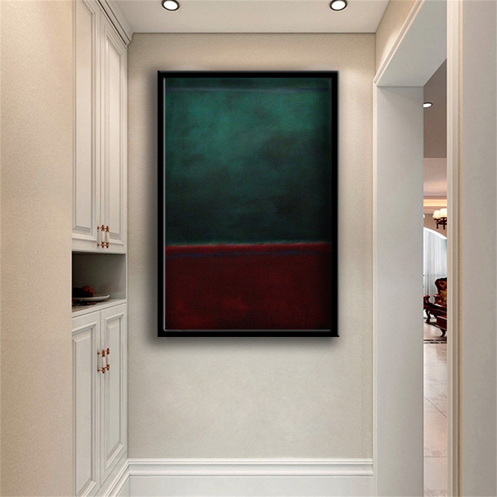 Mark Rothko Wall Art Canvas Green and Burgundy Mark Rothko - Etsy Canada