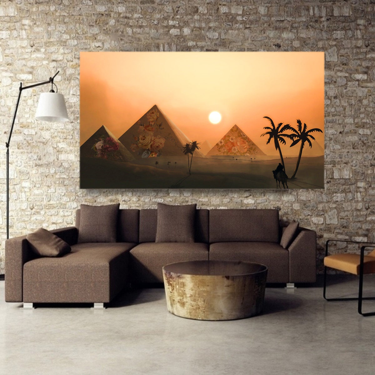 Surreal Egyptian Pyramid, Egyptian Pyramidvas Print, Wall Art Canvas ...