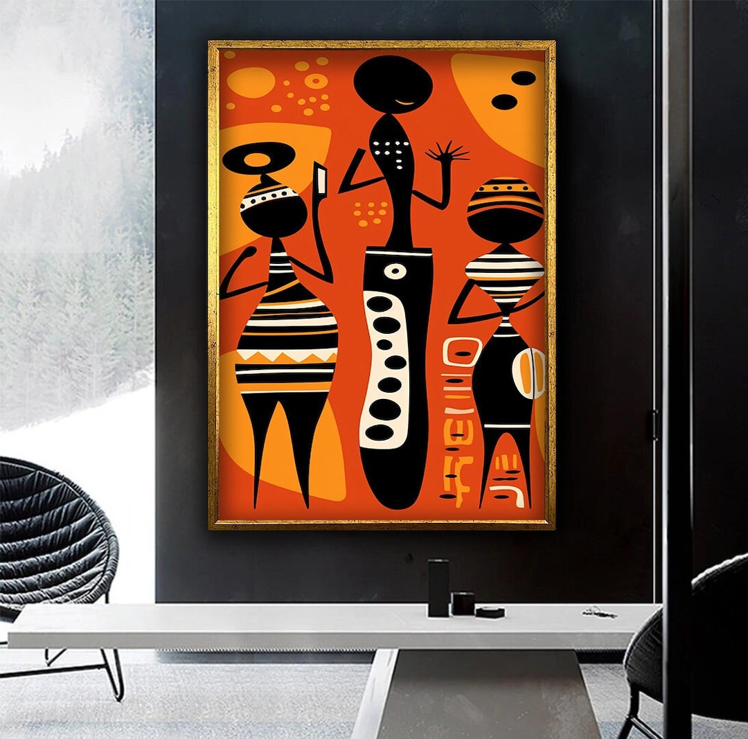 Modern Design African Women, Local African Women Design Print Canvas ...