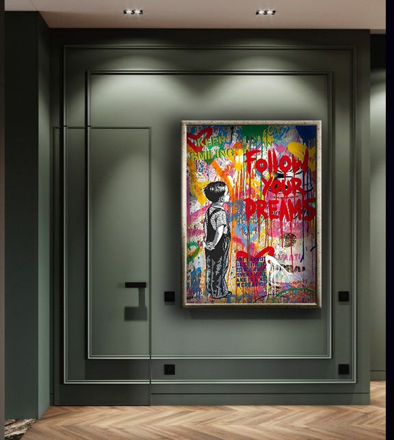 Street Art Graffiti and Child, Street Art Canvas Decor, Free Street Art ...