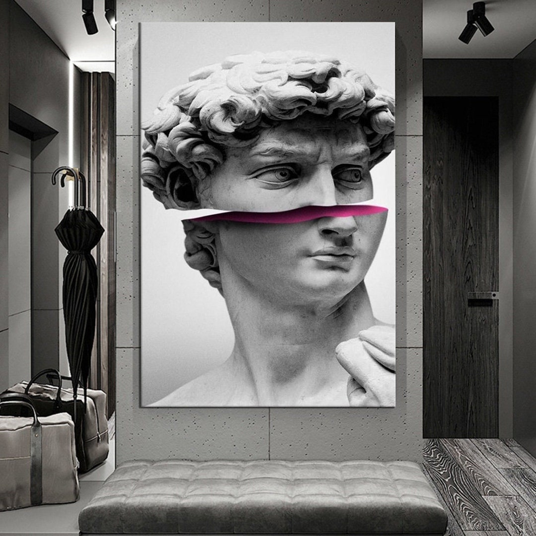 Roman Statue Canvas Painting, Wall Art Canvas, Canvas Print, Ready to ...