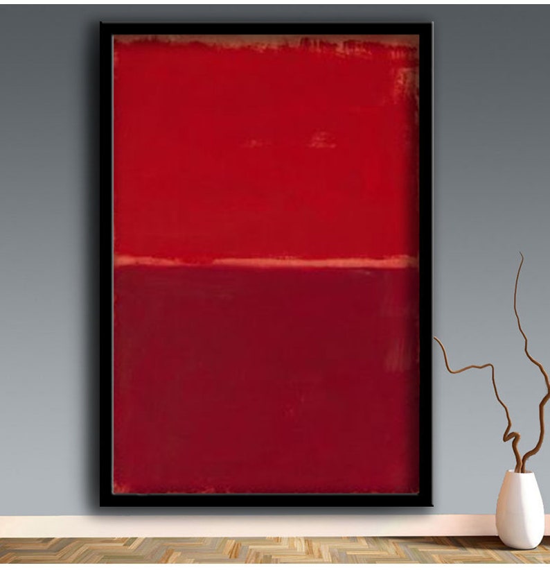Mark Rothko Wall Art Canvas, Red and Burgundy Mark Rothko, Rothko ...