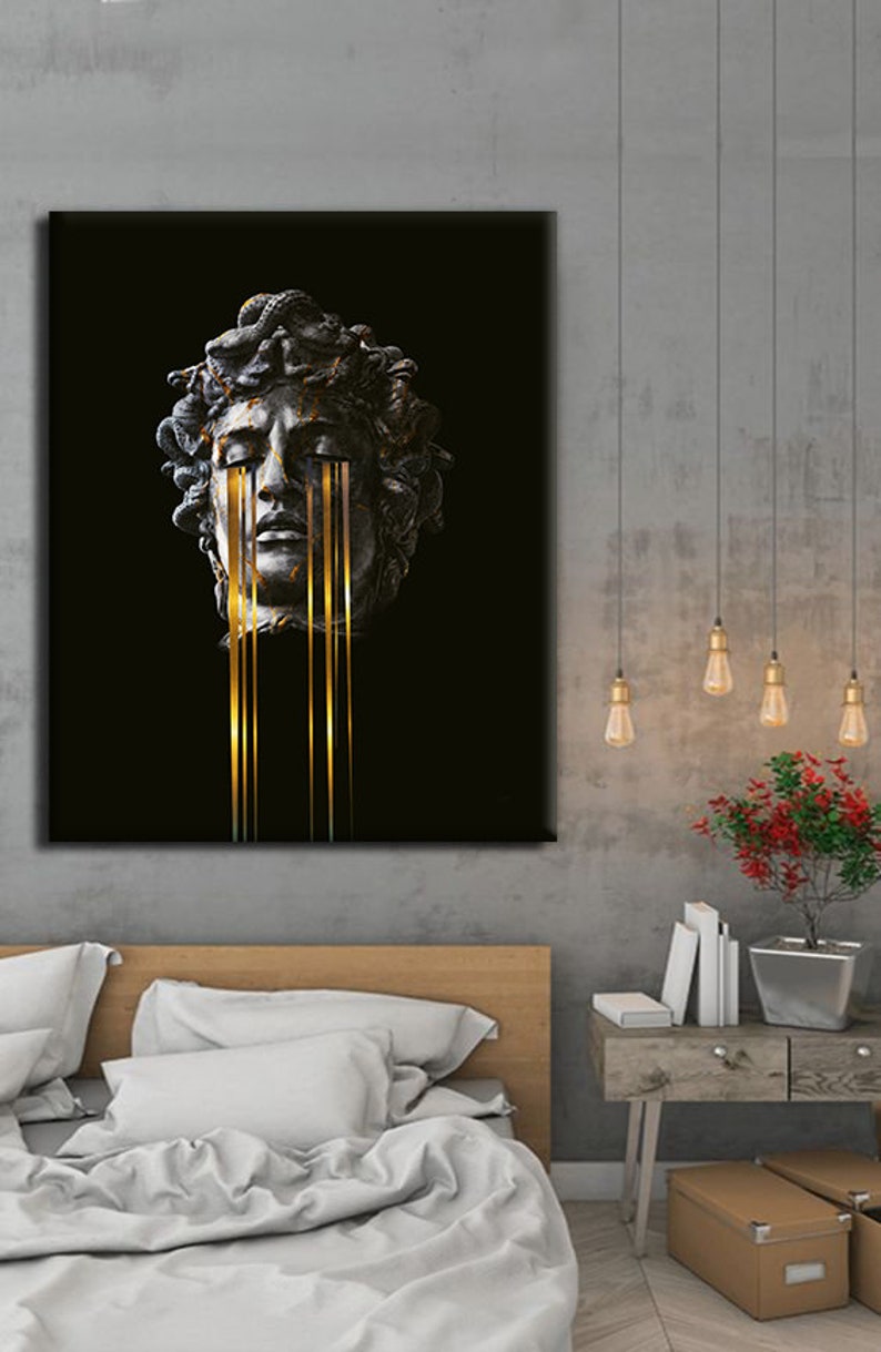 Roman Statue Original Design Canvas Print Wall Painting, Wall Art Home ...