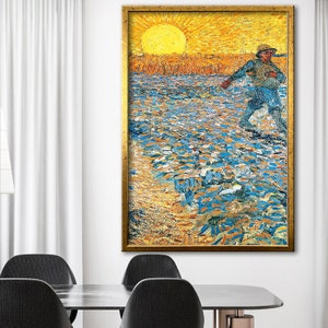 Vincent Van Gogh Field Worker at Sunset Canvas Painting Wall Decor ...