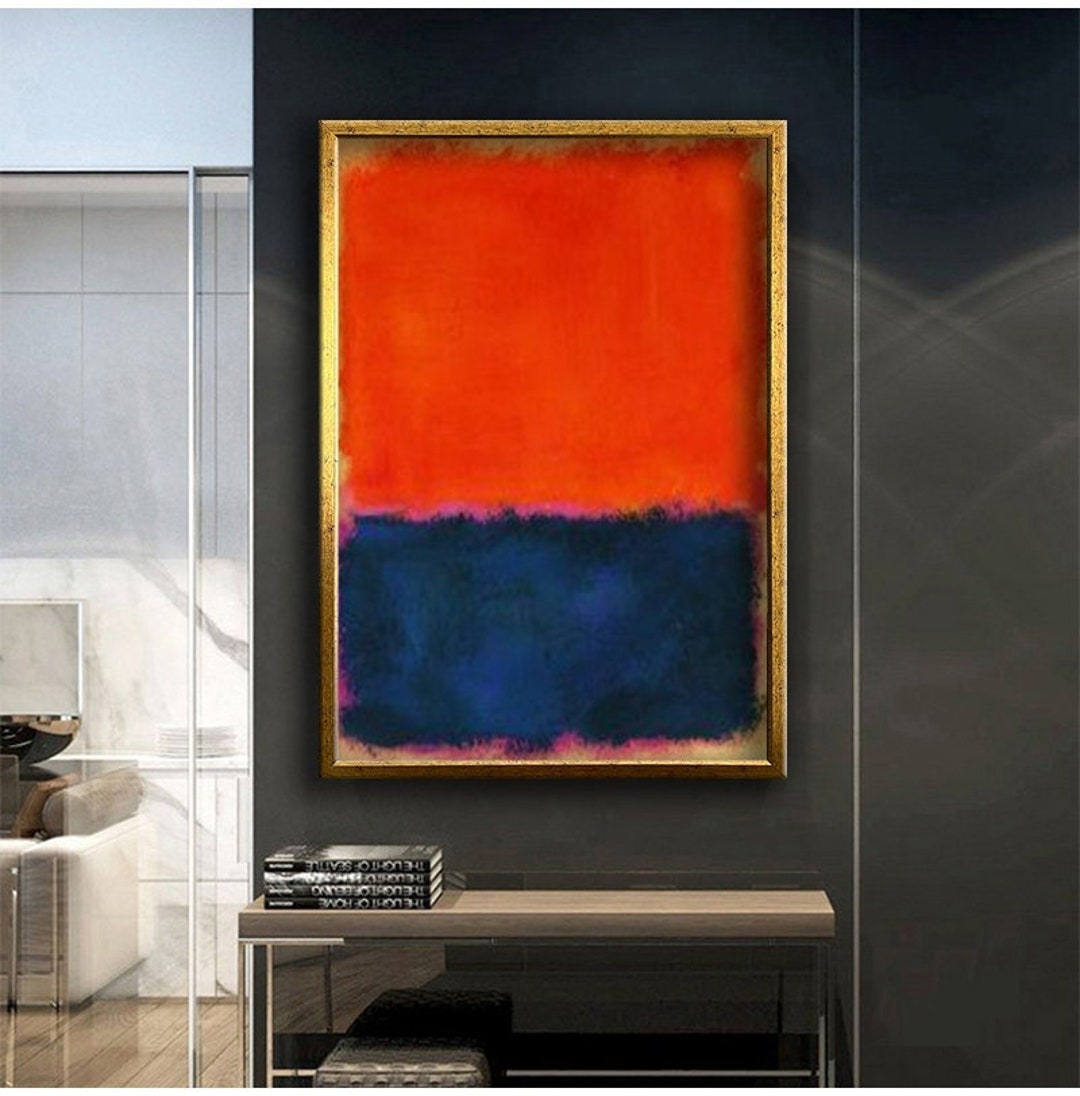Mark Rothko Canvas Art Reproduction,navy Blue and Red Rothko, Rothko ...